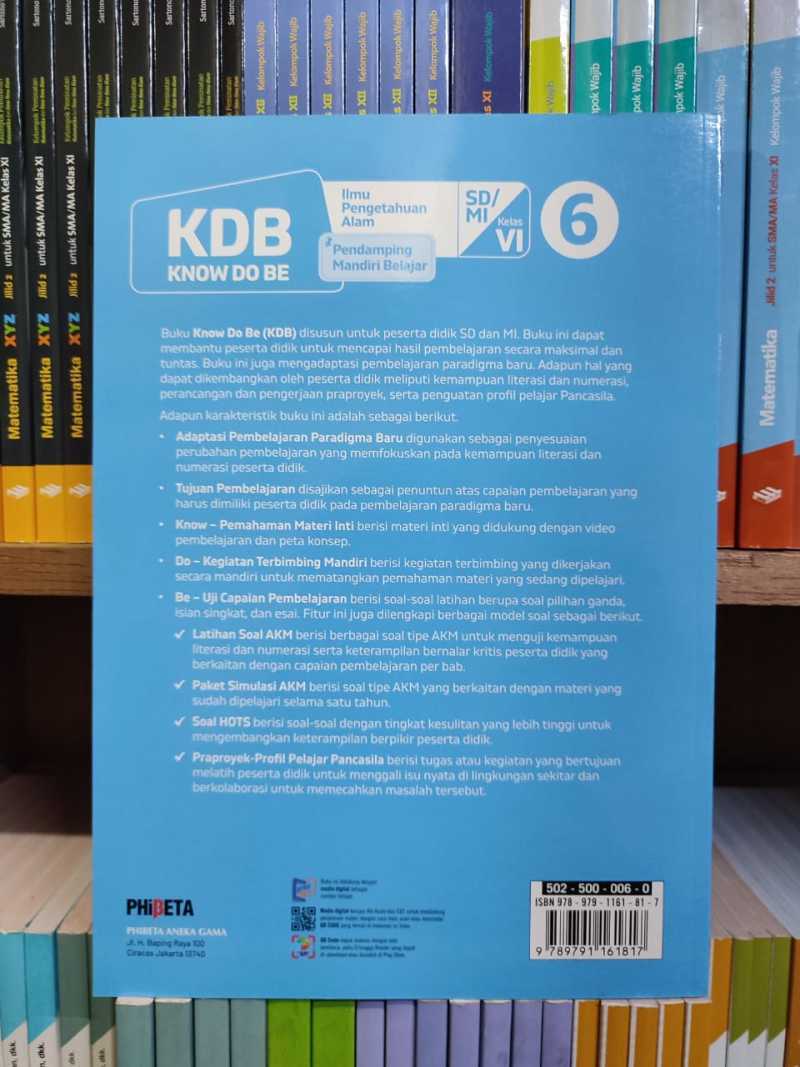 Promo Kdb Know Do Be Ipa Kelas 6 Sd Kurikulum Merdeka Phibeta Diskon 23% Di Seller Toko Buku Ryu ...