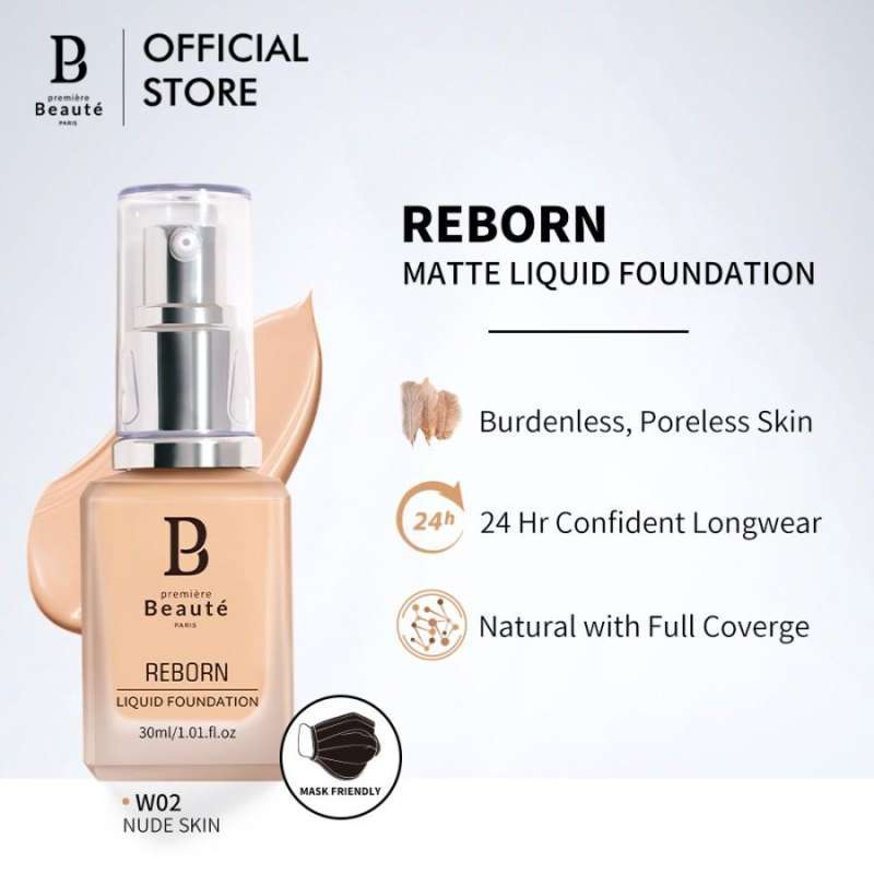 Jual Silver Swirl Series Reborn Liquid Foundation (Nude Skin) W02 di ...