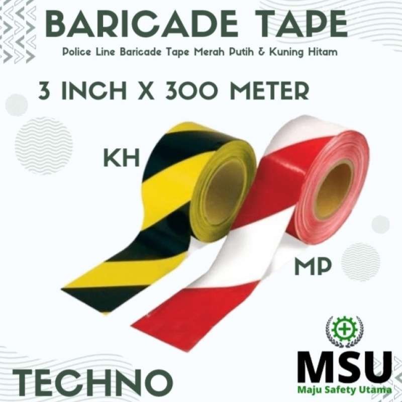 Promo baricade tape 3 inch x 300 meter safety line police line 3 in x ...