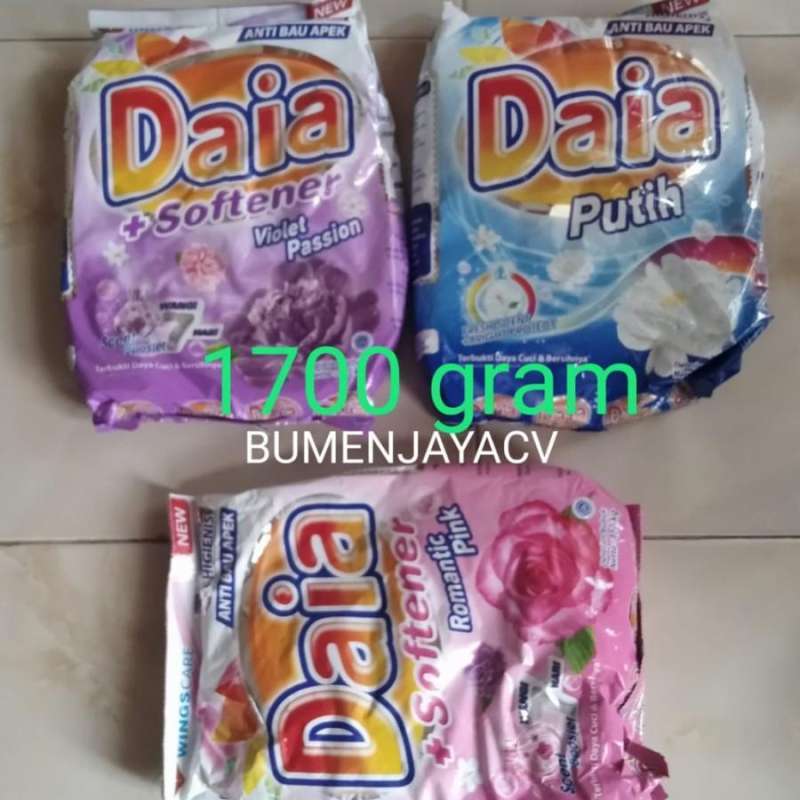 Jual Daia Detergent 1.7 Kg Atw Daia 1800 Gram Detergen Pencuci Pakaian ...