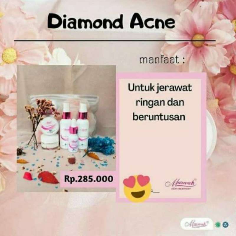 Jual Marwah diamond acne (FREE SERUM+POUCH) di Seller MARWAHSKIN MDN ...