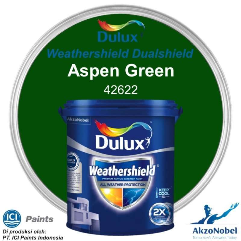 Jual Cat Dulux Weathershield 20 Lt - Aspen Green 42622 Di Seller Dulux ...