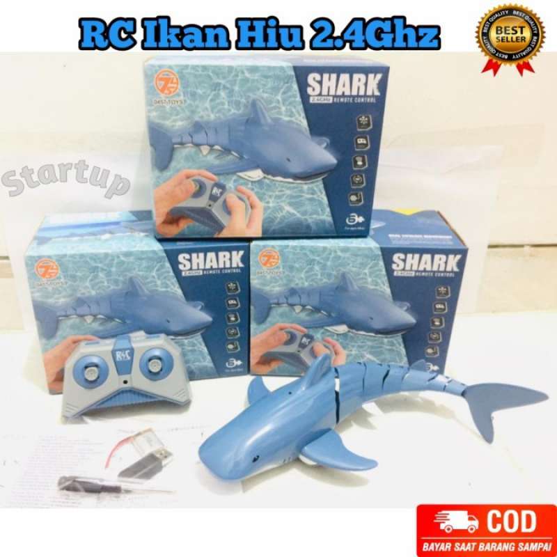 Jual Mainan Rc Ikan Hiu 2.4Ghz Bisa Berenang / Remote Control Ikan Hiu ...