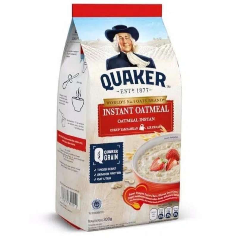 Jual QUAKER Oatmeal Instant Quick Cooking 800gr MURAH Original di ...