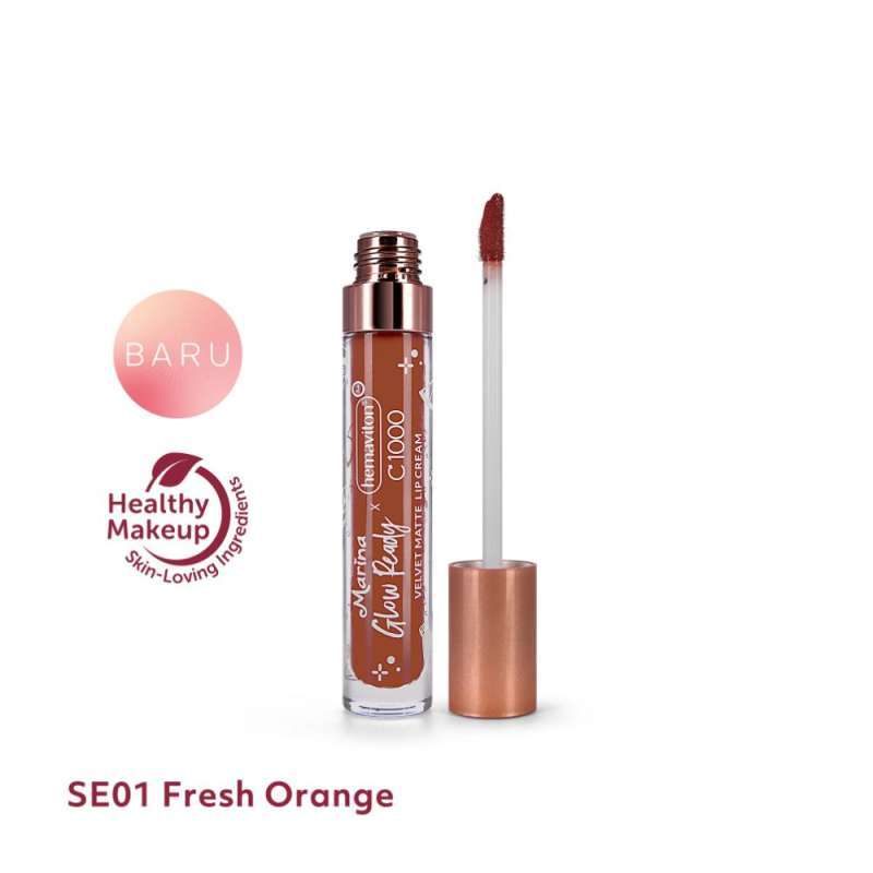 Promo Marina Velvet Matte Lip Cream Glow Ready Limited Edition 5ml ...