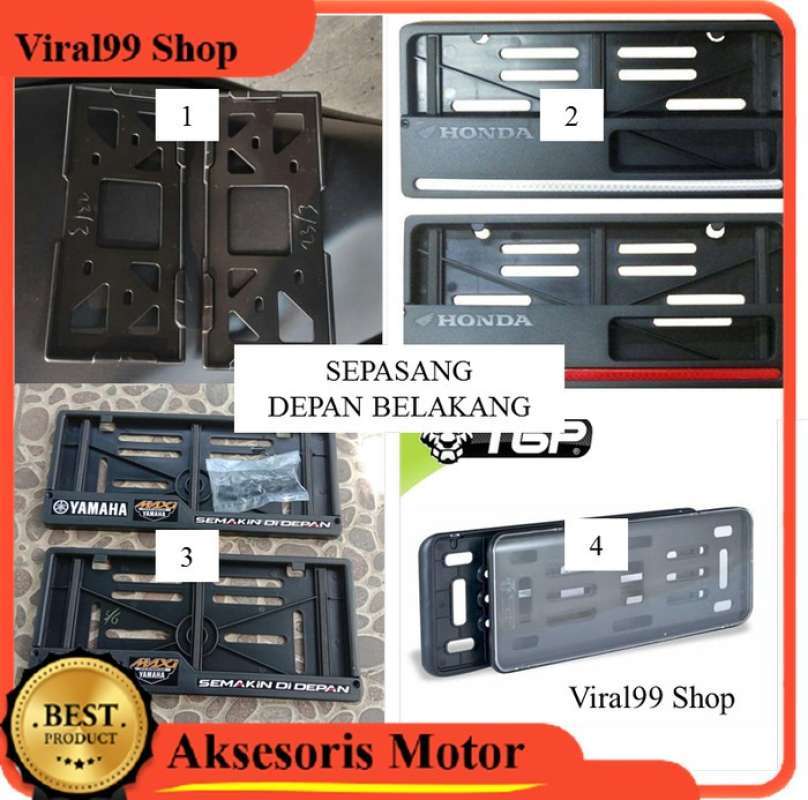 Jual Dudukan Bingkai Plat Nomer Motor HONDA YAMAHA DLL Original ...