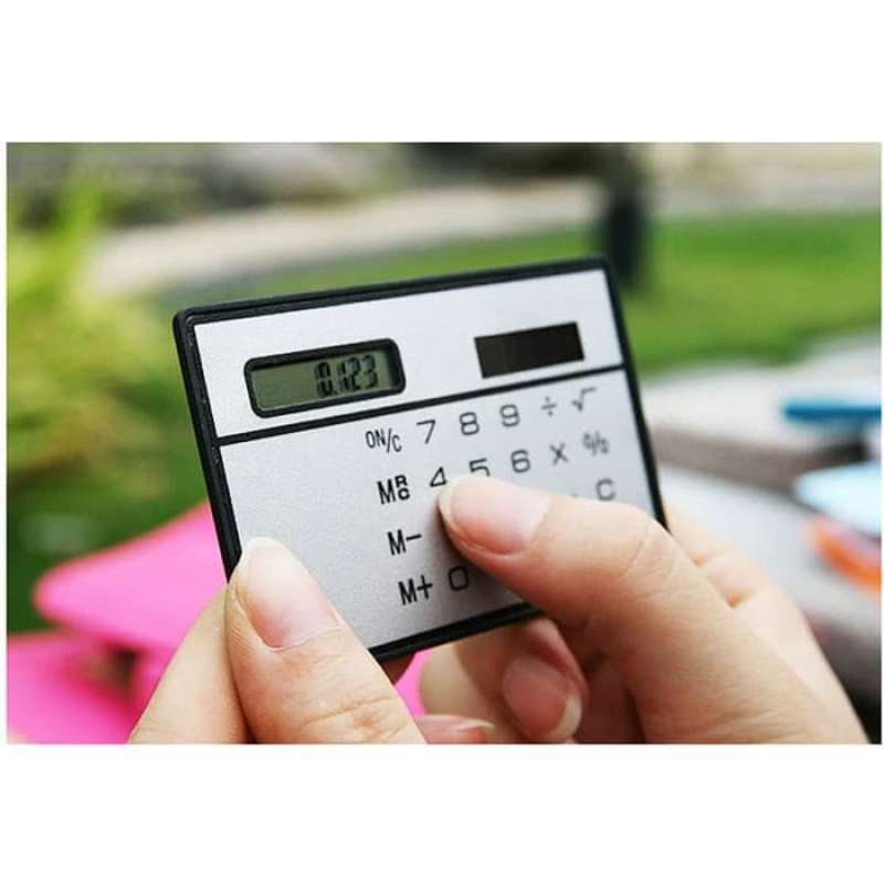 Jual Kalkulator Mini kartu tipis Solar cell tanpa baterai Slim ...