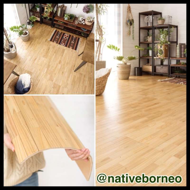 Jual 175X250 Karpet Kayu Sungkai Polos, Wood Carpet, Lampit Kayu ...