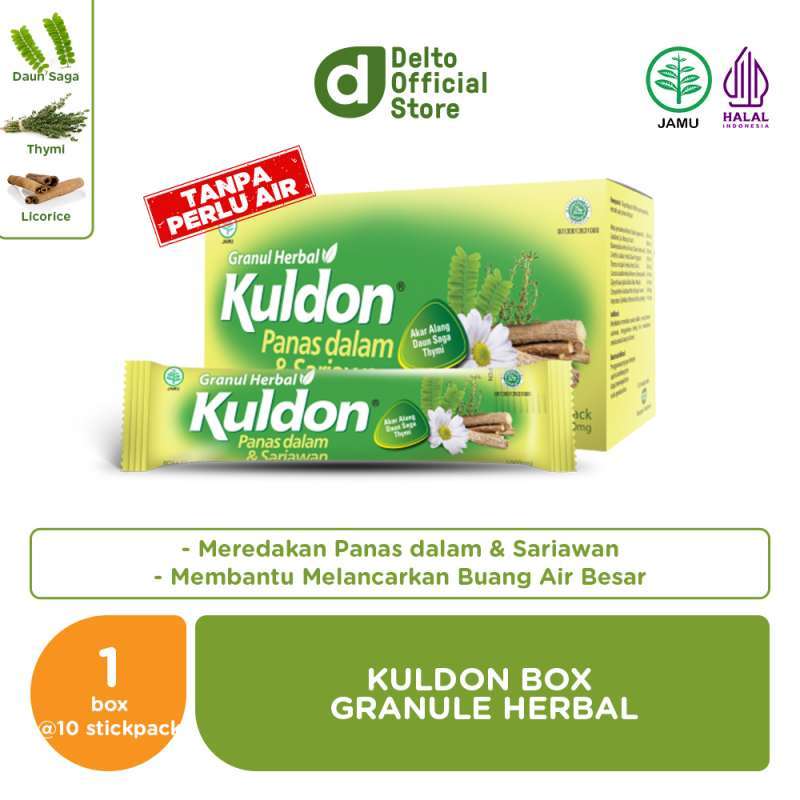 Jual FS - Deltomed Kuldon Box Obat Panas Dalam & Sariawan [10 Stickpack ...