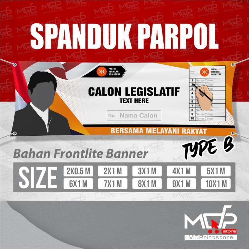 Jual SPANDUK 4X1 BANNER PARPOL PARTAI POLITIK KAMPANYE PEMILU PKS ...
