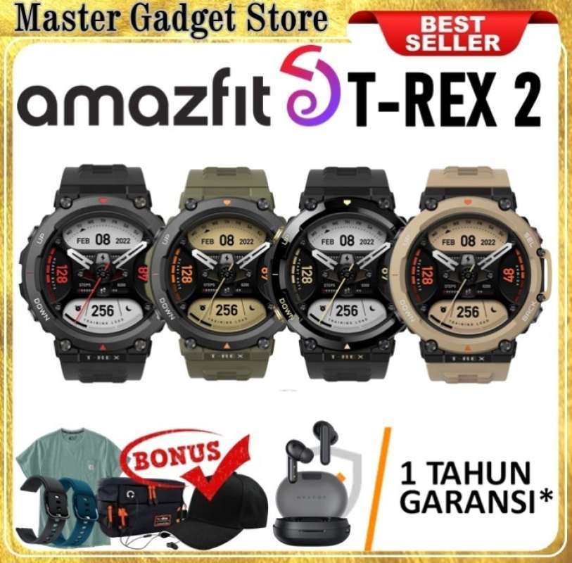 Jual Amazfit T REX Smartwatch GPS Military STD Smart watch T-Rex Trex - Black & Gold di Seller ...