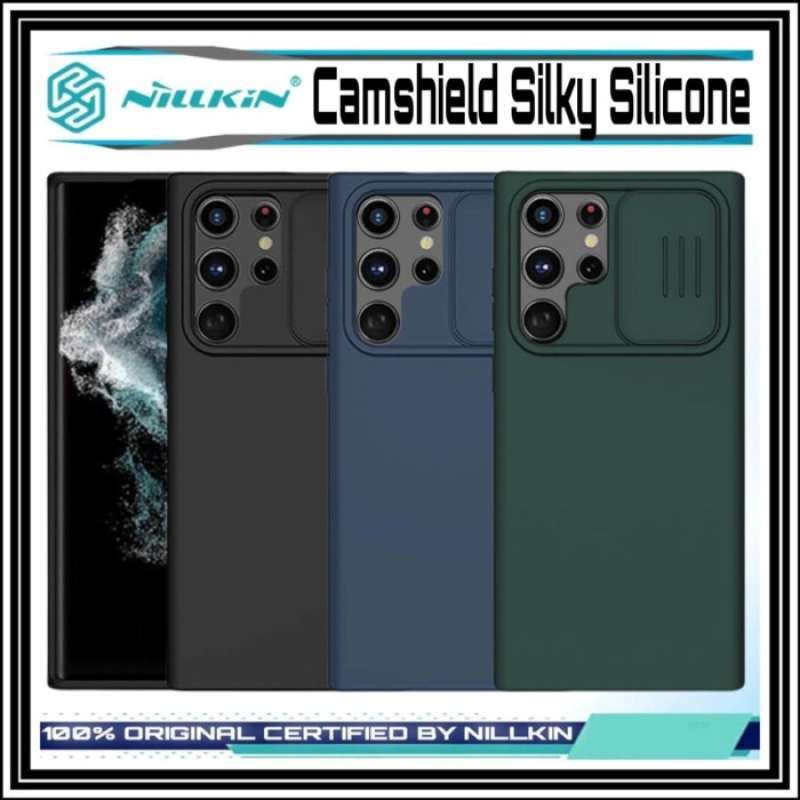 Jual SAMSUNG GALAXY S22 ULTRA NILLKIN CAMSHIELD SILKY SILICONE SOFT CASE - Hitam di Seller ...