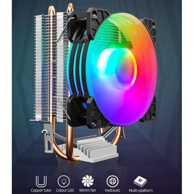 Jual Cpu Fan Cooler Coolmoon Rgb For Intel Dan Amd Fan Processor ...
