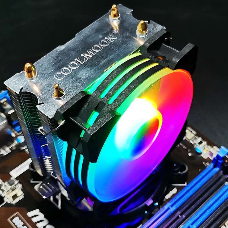 Jual Cpu Fan Cooler Coolmoon Rgb For Intel Dan Amd Fan Processor ...