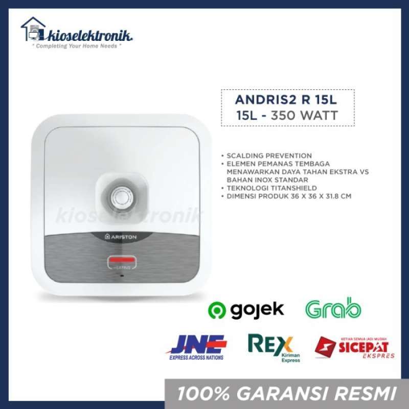 Promo Ariston Andris2 - An2 R 15 - Water Heater Listrik 15l - An2-15r ...