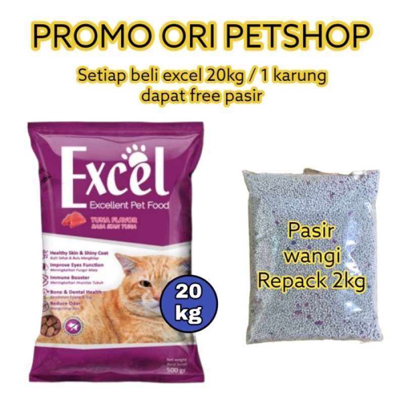 Promo grab gojek PROMO!!! Excel 20 kg cat food rasa ikan tuna setara ...