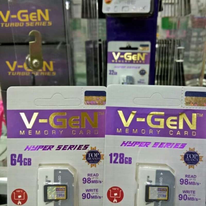 Jual V-Gen micro SD V-Gen 256 class 10 Hyper series micro SD HC class ...