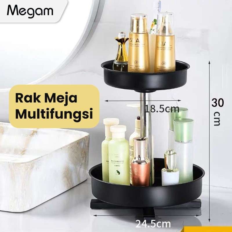 Jual Megam Rak Meja Putar Tempat Bumbu Dapur Serbaguna Rak Kosmetik ...
