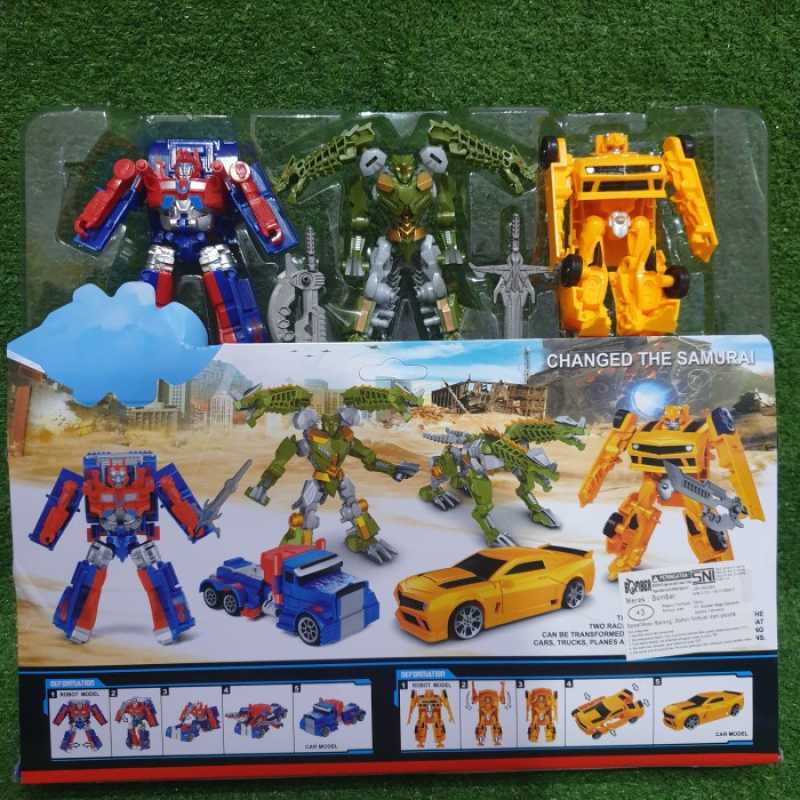 Jual ROBOT TRANSFORMERS 2 IN 1 BUMBLE BEE & OPTIMUS PRIME ROBOT JADI ...