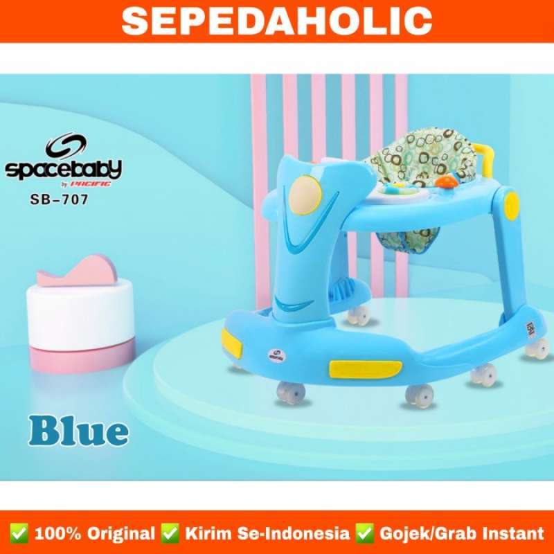 Jual Baby Walker 2 in 1 SPACEBABY SB 707 Push Alat Bantu Belajar Jalan ...