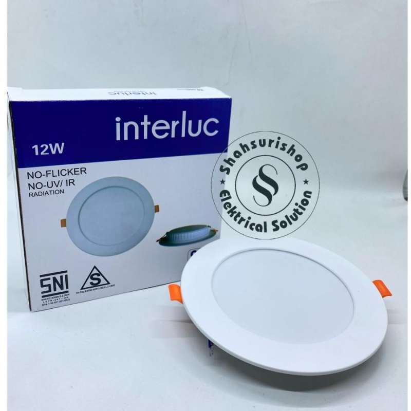 Jual INTERLUC DOWNLIGHT LED PANEL 12 WATT 12W INBOW NO FLICKER NO UV/IR ...