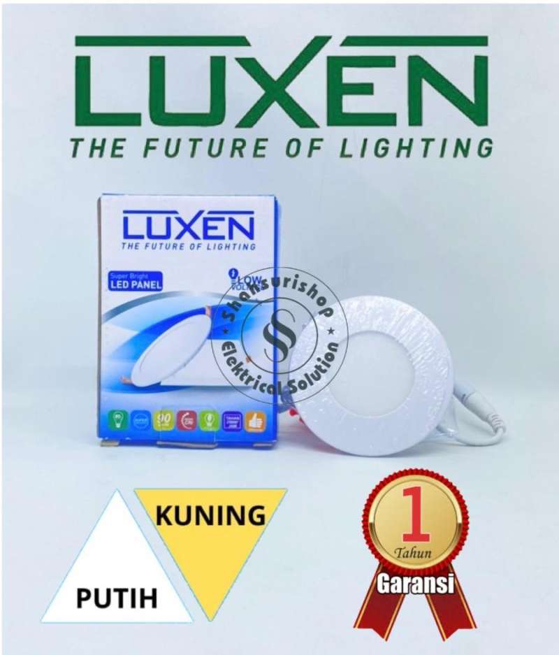 Jual Lampu Downlight Led Panel Inbow 3w 3 W Watt Luxen Bulat Bergaransi ...