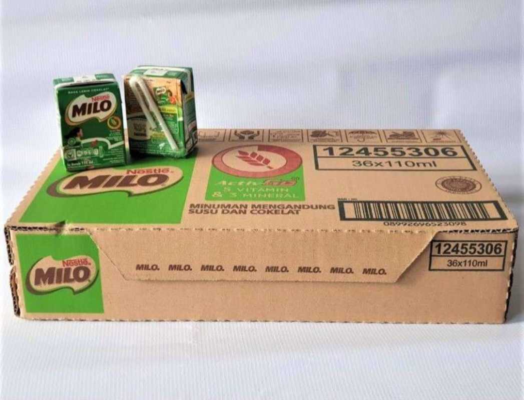 Jual Susu Milo Kotak Coklat Active Go Uht - Besar& Kecil / Dus Isi 36 ...