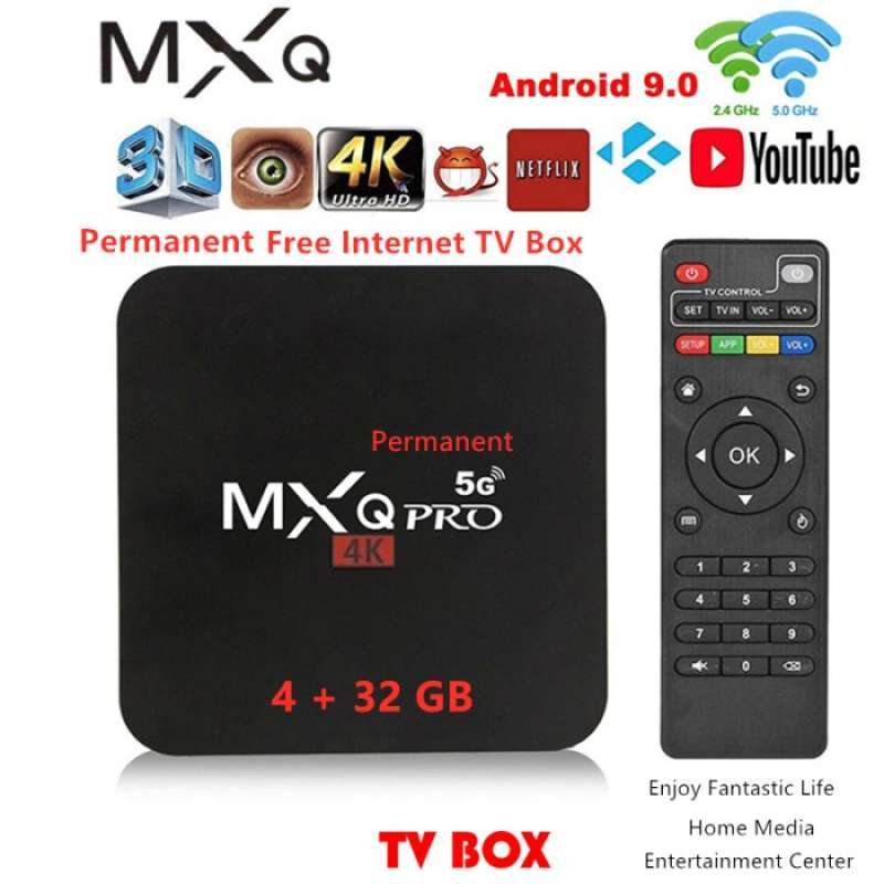 Jual Android Tv Box 4+32gb & 8+64gb Mxq Pro 4k Smart Internet Tv Free ...