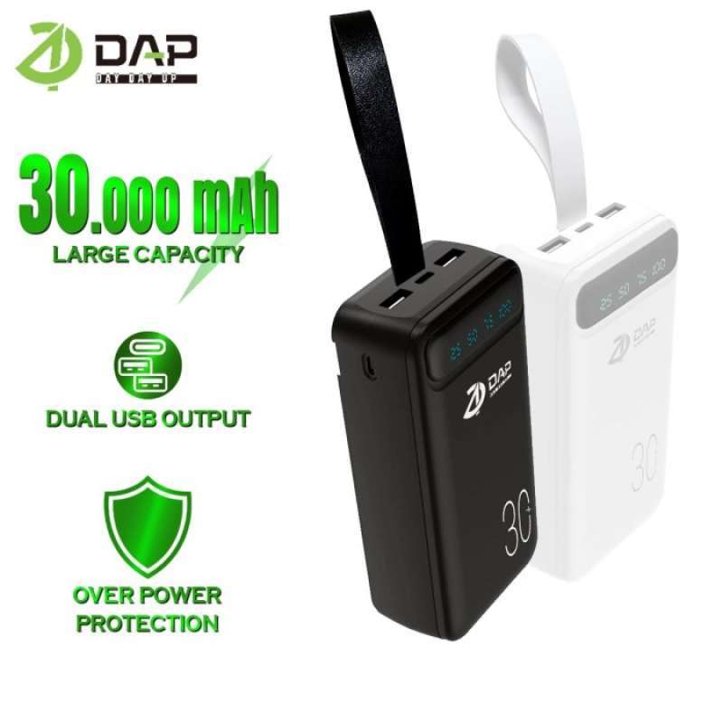 Promo PowerBank DAP 30.000mAh D-P130 2.4A Dual Input Port Type C ...