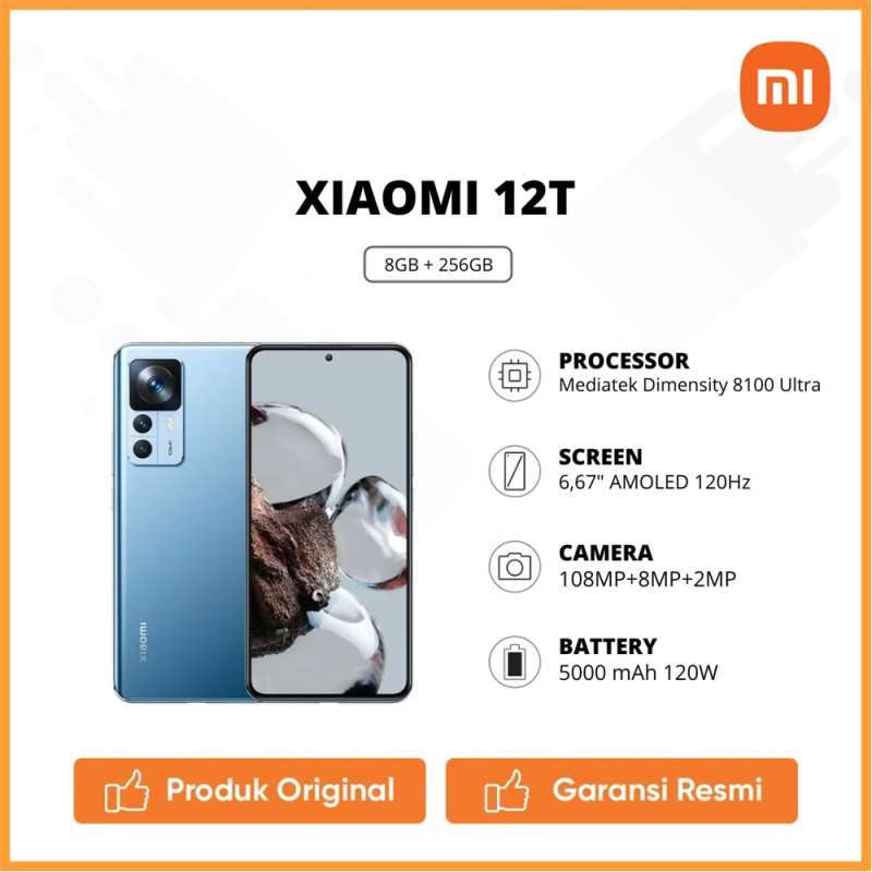 Jual Xiaomi 12T ( 8/256GB ) - Blue di Seller Okeshop O2O Official Store ...