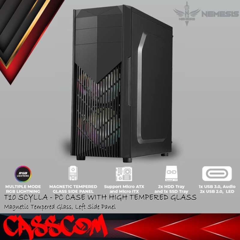 Jual Casing PC NYK Nemesis T10 Scylla Gaming Case Free 1 Fan di Seller ...