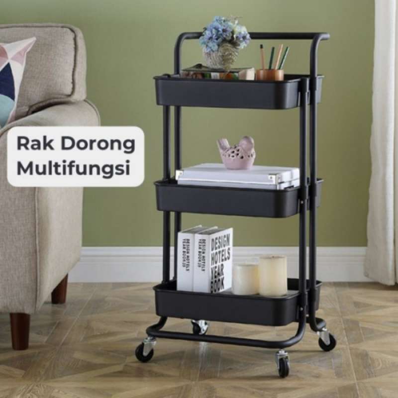 Promo Rak dorong serbaguna 3susun Tulangan besi Diskon 24% di Seller ...