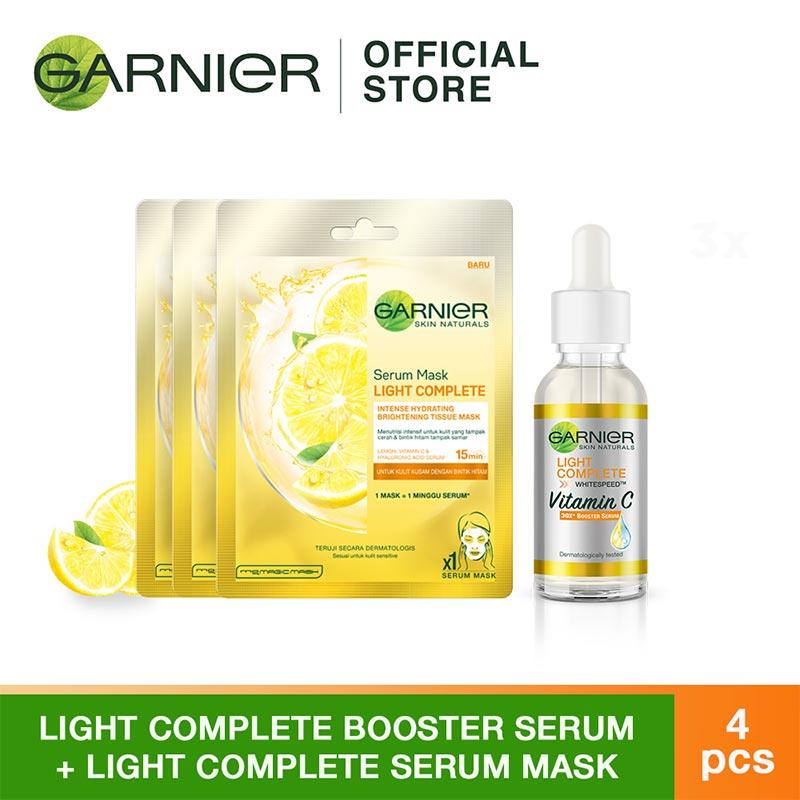 Promo [last Chance] - Garnier Light Complete Booster Serum + Serum Mask ...