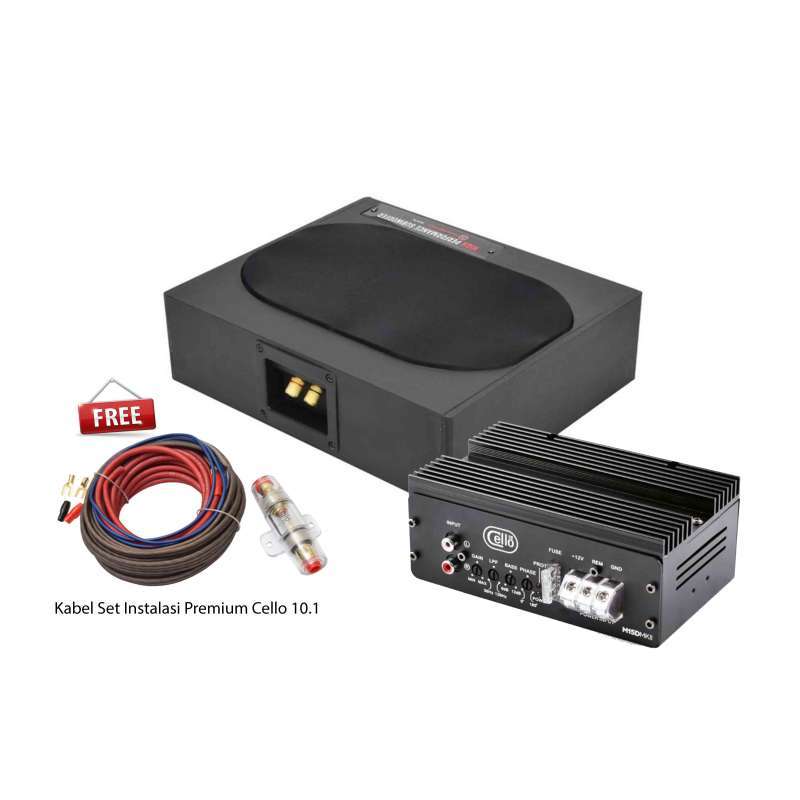 Jual Cello Paket Audio Mobil Subwoofer Slim Class D Monoblock + Free ...