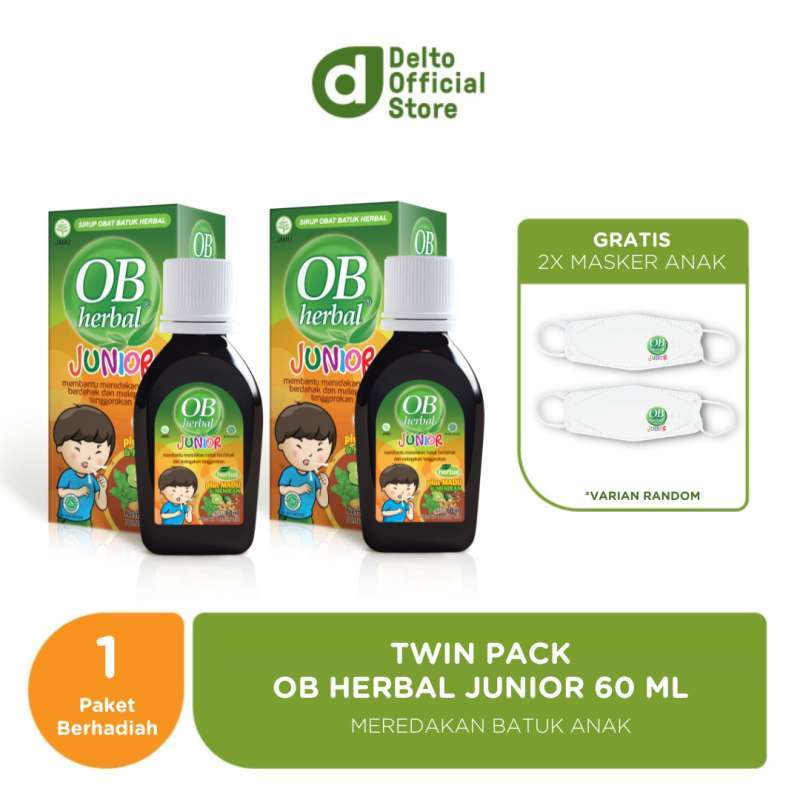 Jual Twin Pack OB Herbal Junior 60 ml - Meredakan Batuk Anak di Seller ...