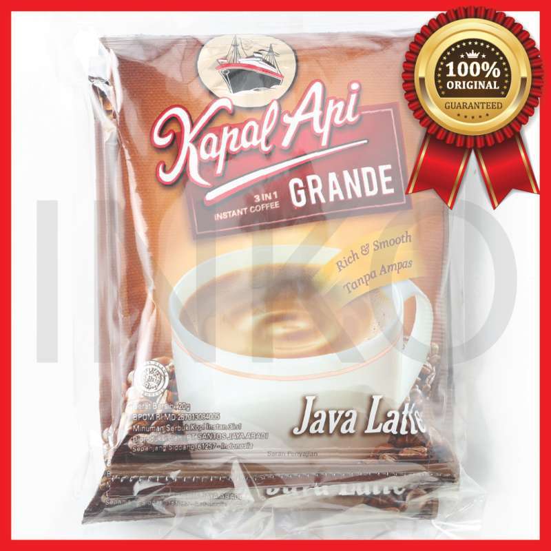 Jual Kapal Api Grande Rich Smooth Tanpa Ampas Java Latte [5 X 20 G/ Kemasan Bag] Di Seller Inko ...