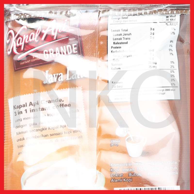 Jual Kapal Api Grande Rich Smooth Tanpa Ampas Java Latte [5 X 20 G/ Kemasan Bag] Di Seller Inko ...