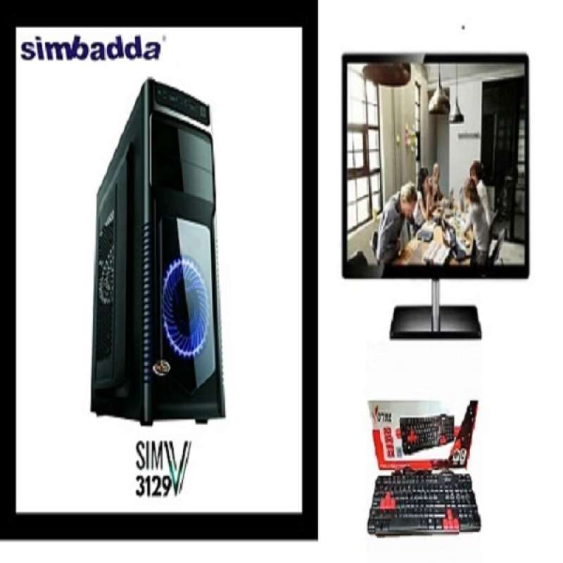 Jual CPU RAKITAN CORE I5 RAM 4 GB WITH LED 19 IN FREE KEYBOARD MOUSE ...