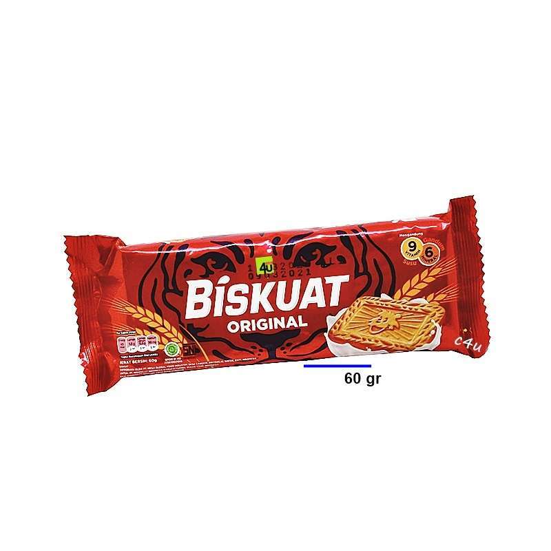 Promo Biskuat Biskuit Semangat Macan Rasa ORIGINAL [Pack 60 gr] Diskon ...