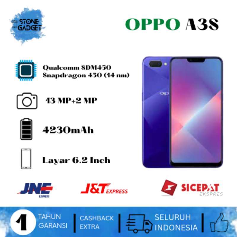 Jual Oppo A3s Ram 6/128gb Garansi 1 Tahun New Original - Biru Di Seller Stonegadget - Pejagalan ...