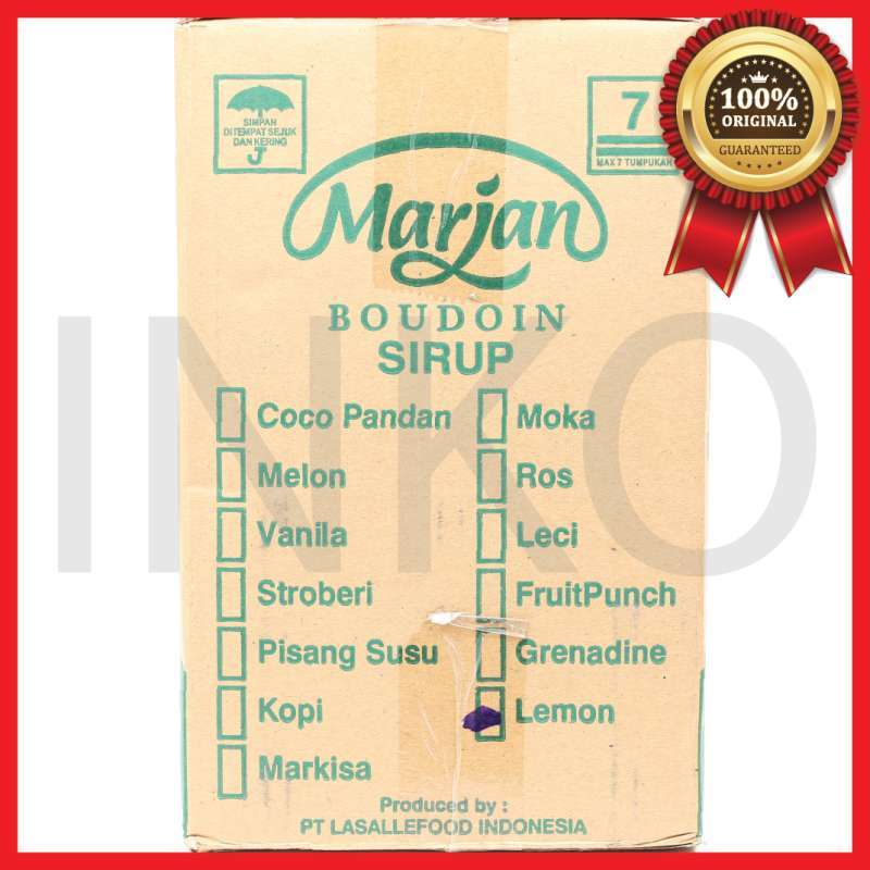 Jual Marjan Boudoin Sirup Rasa Lemon Botol 460ml Di Seller Inko - Curug ...