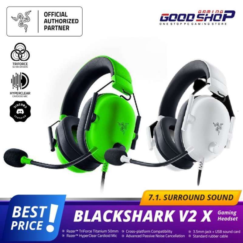 Promo Razer Blackshark V2 X - Gaming Headset - Black Diskon 50% di ...