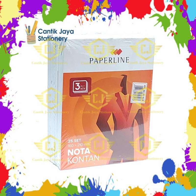 Jual 1 PAK / 10 Buku Nota Kontan PAPERLINE B3 NCR / Besar 3 PLY / 3 ...