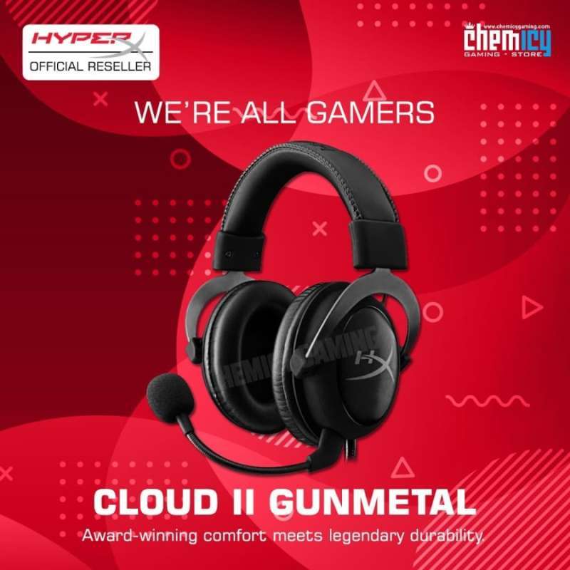 Jual Hyperx Cloud II Gun Metal Gaming Headset di Seller Chemicy Gaming ...