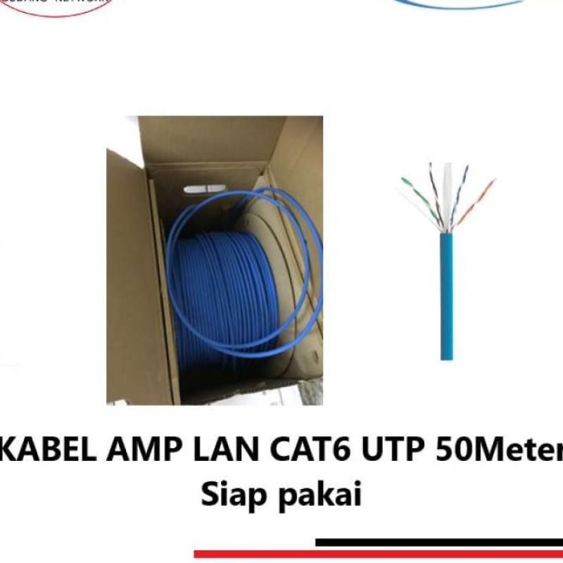 Jual Kabel Amp Cat6 Utp 50meter / Kabel Lan Amp Cat6 50 Meter Siap Pakai Di Seller Cetakanmu ...