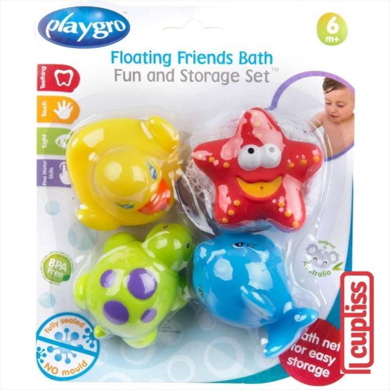 Promo Playgro 124405 Floating Friends Bath Fun And Storage Set Mainan ...