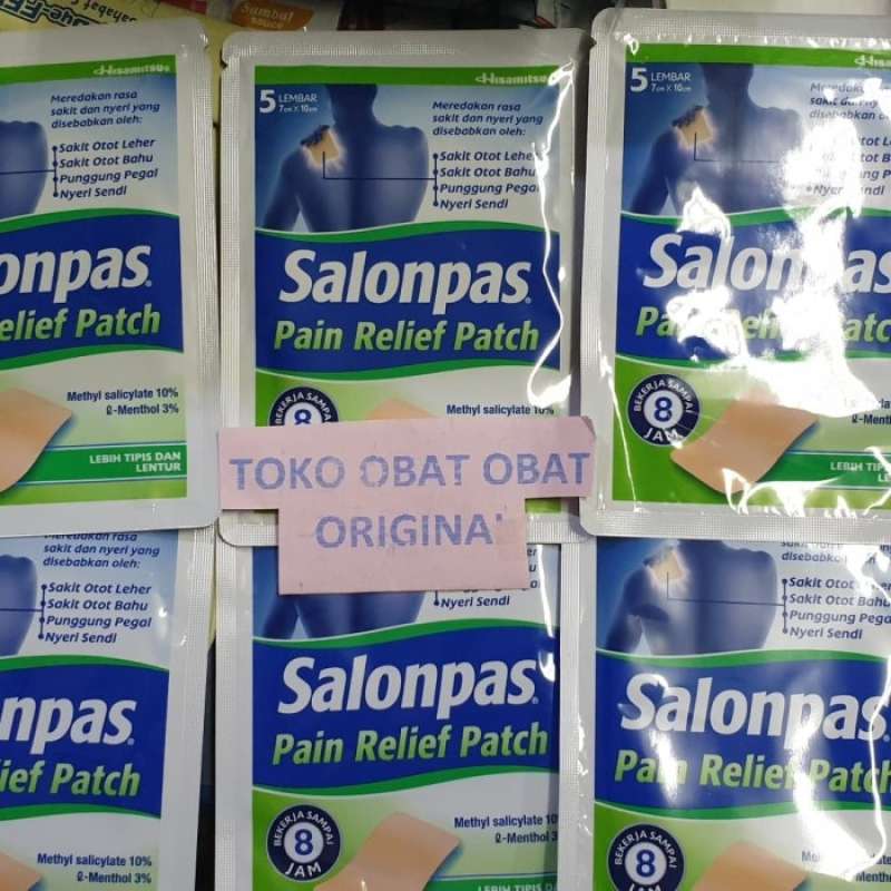 Promo Salonpas Pain Relief Patch 5 Lembar X 8 Sachet ( Box) Diskon 17% ...