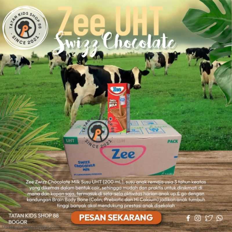 Promo Susu Zee UHT Ready To Drink Rtd Ultra 1 Dus Karton Isi 24 × 200ml ...