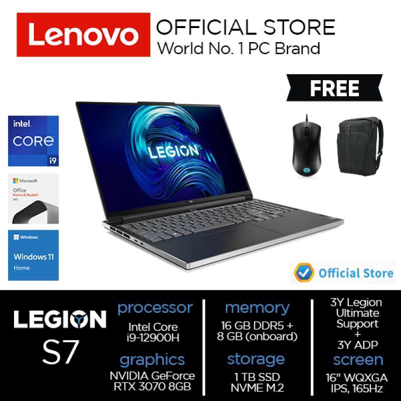 Jual Lenovo Legion S7 16IAH7 Core i9-12900H 24GB DDR5 1T SSD RTX 3070 ...