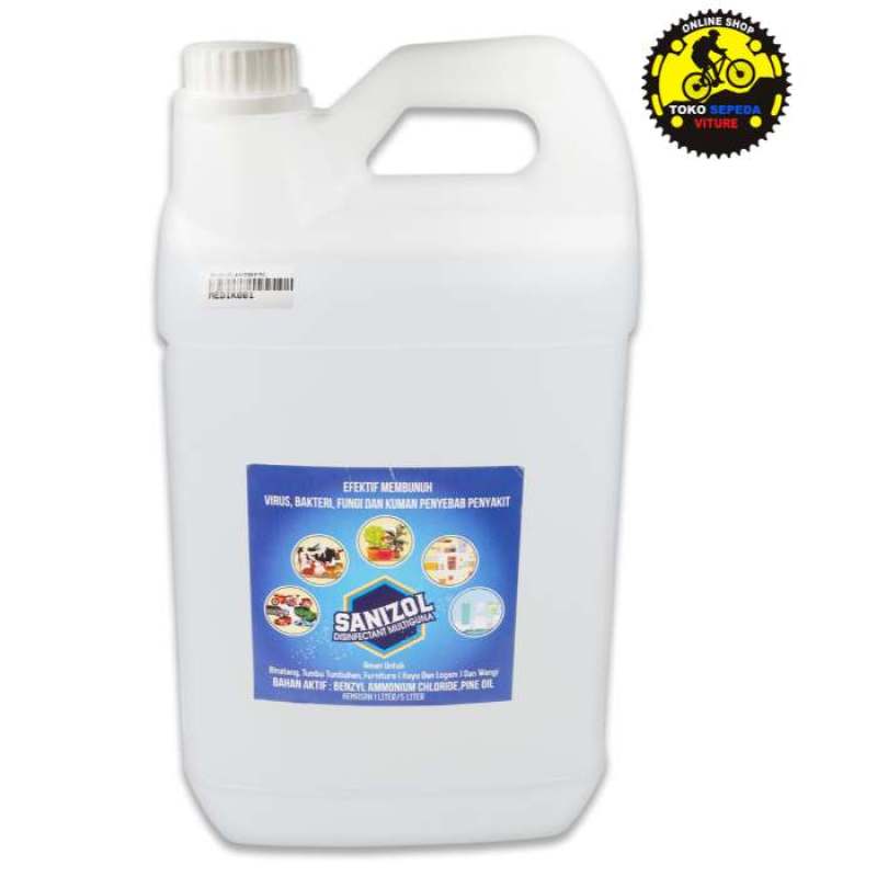 Jual Sanizol Antiseptic Cairan Disinfectant Pembersih Kuman 1 Liter - 5 ...